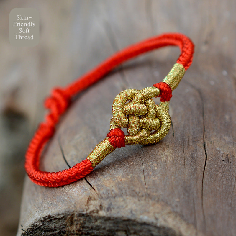 Money Knot Red String Bracelet – Wealth & Protection Charm – 3BuddhaLove